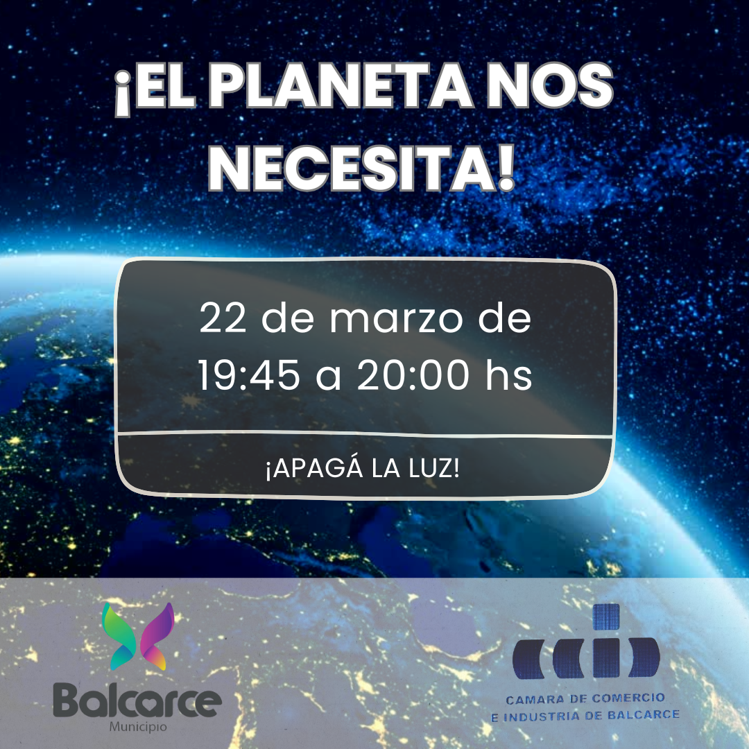 BALCARCE SE SUMA A “LA HORA DEL PLANETA” - MUNICIPALIDAD DE BALCARCE